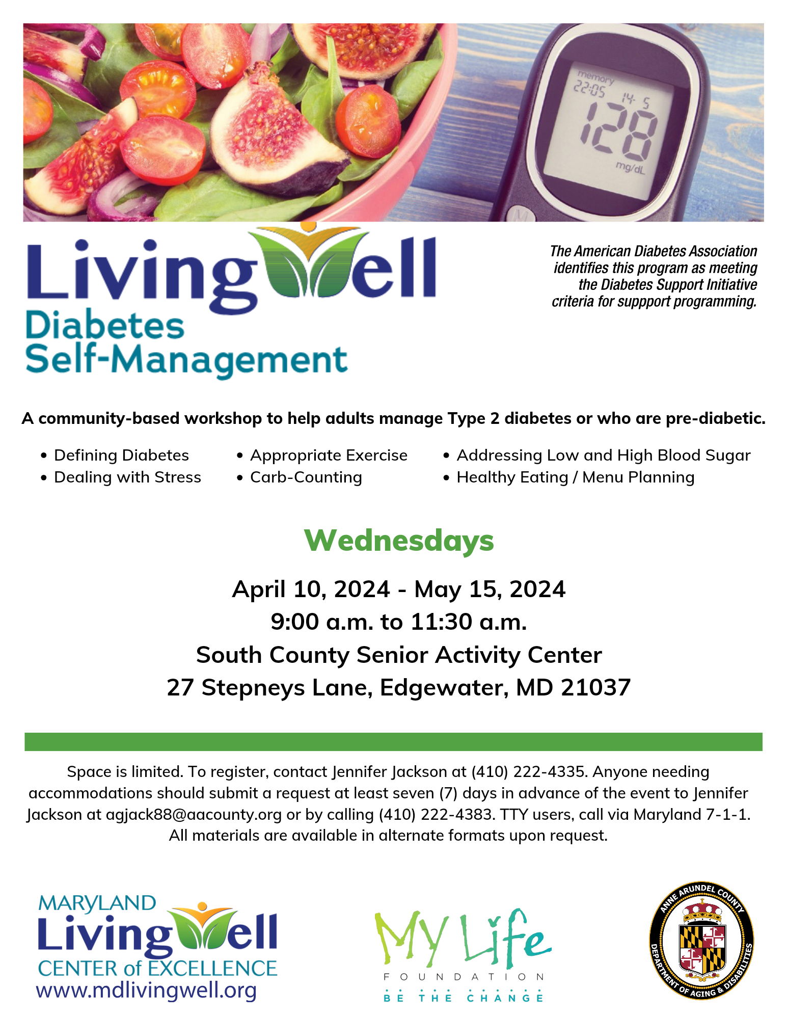 Diabetes Self-Management Program | Anne Arundel County Government